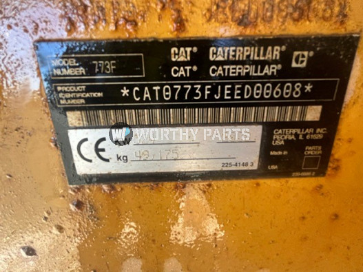 Caterpillar 773f Rigid Truck - Worthy Parts
