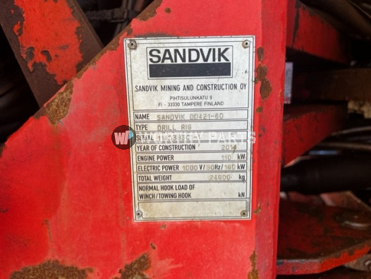 Sandvik Dd421 Open Cab Jumbo - Worthy Parts